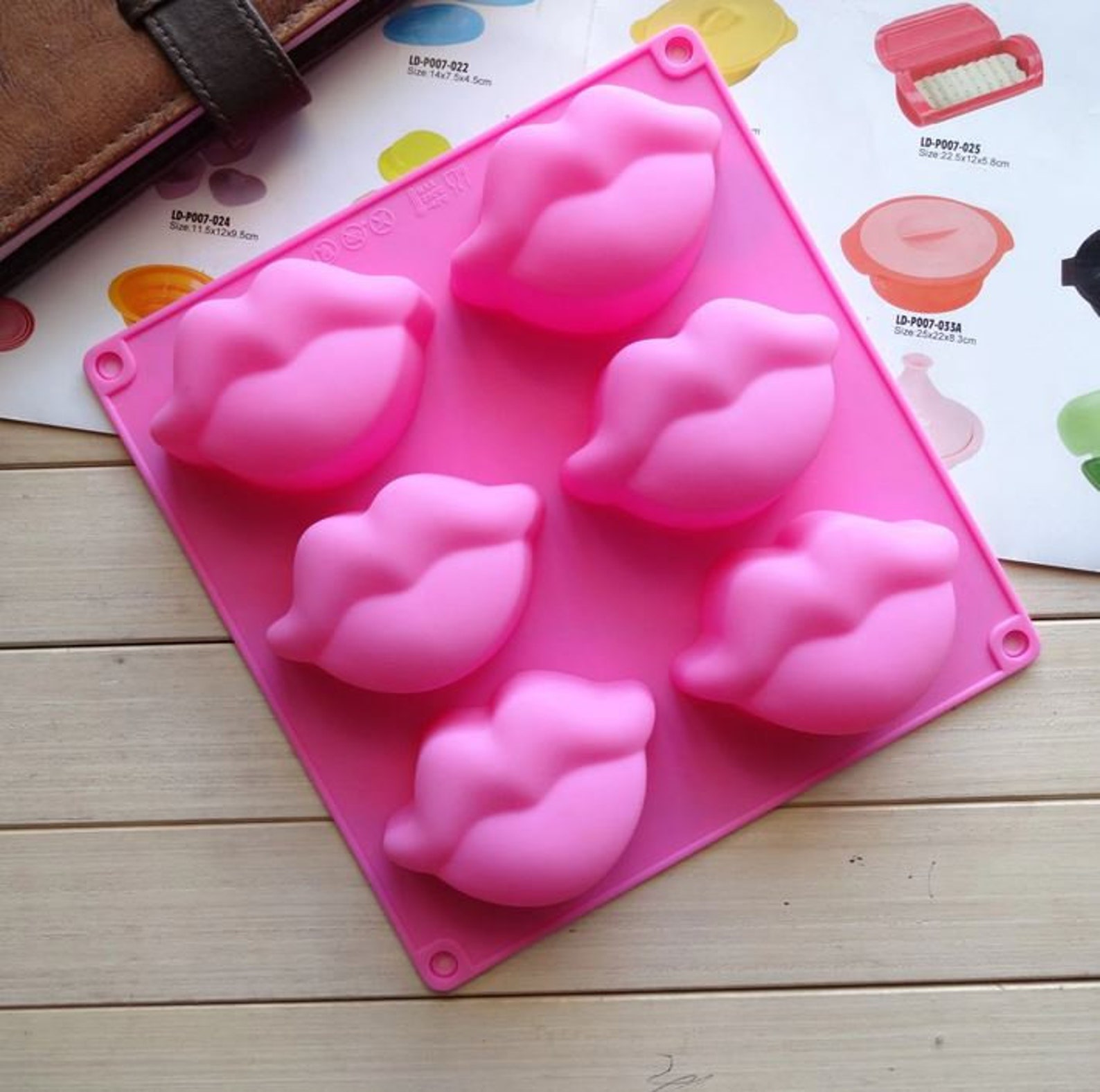 LIPS MOLD 6 Cavity Silicone Mold Candle Plaster Silicone - Etsy