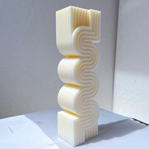 Tall Pillar S Shape Silicone Mold Aesthetic Wave Ribbed - Etsy
