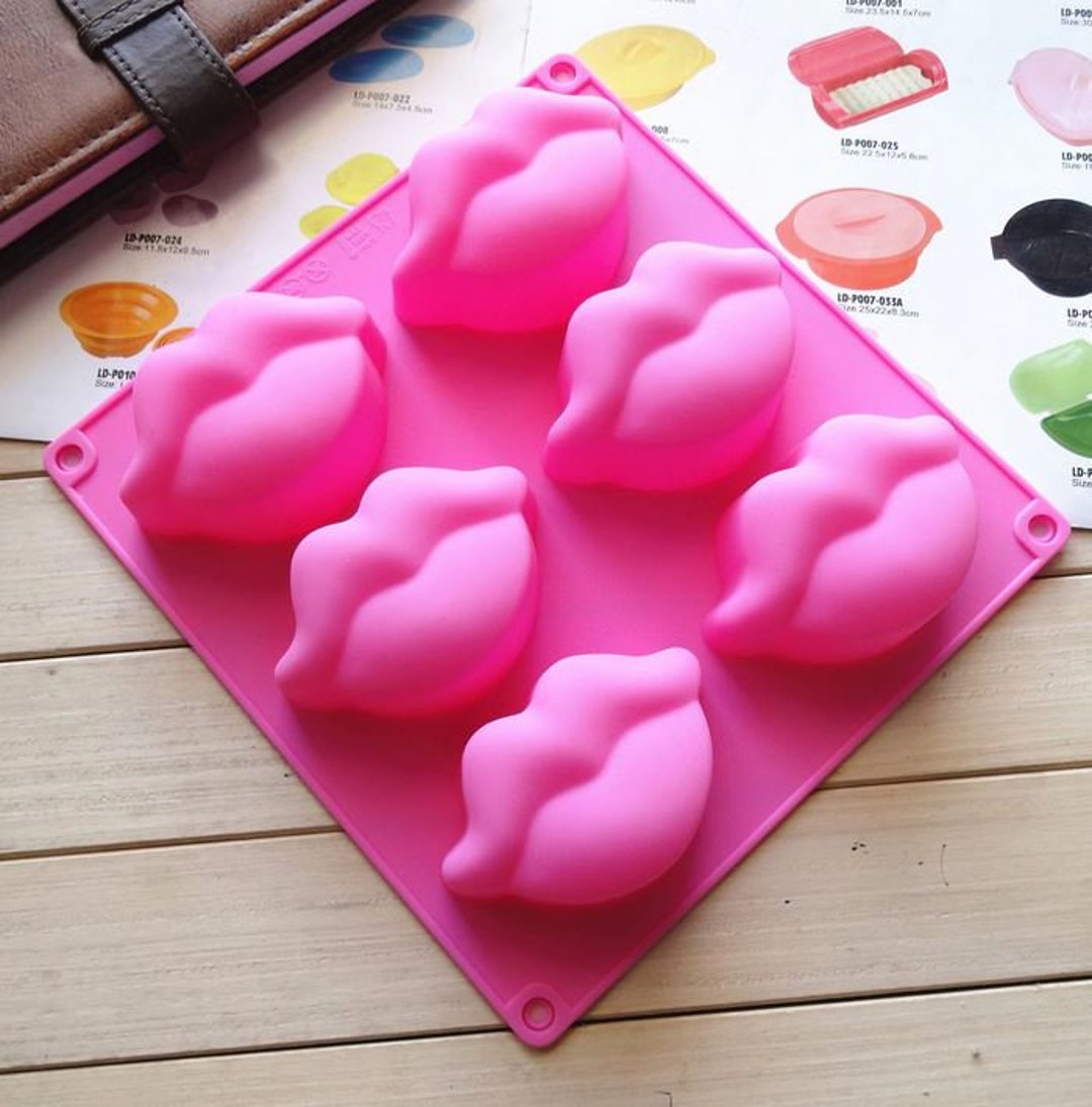 LIPS MOLD 6 Cavity Silicone Mold Candle Plaster Silicone - Etsy