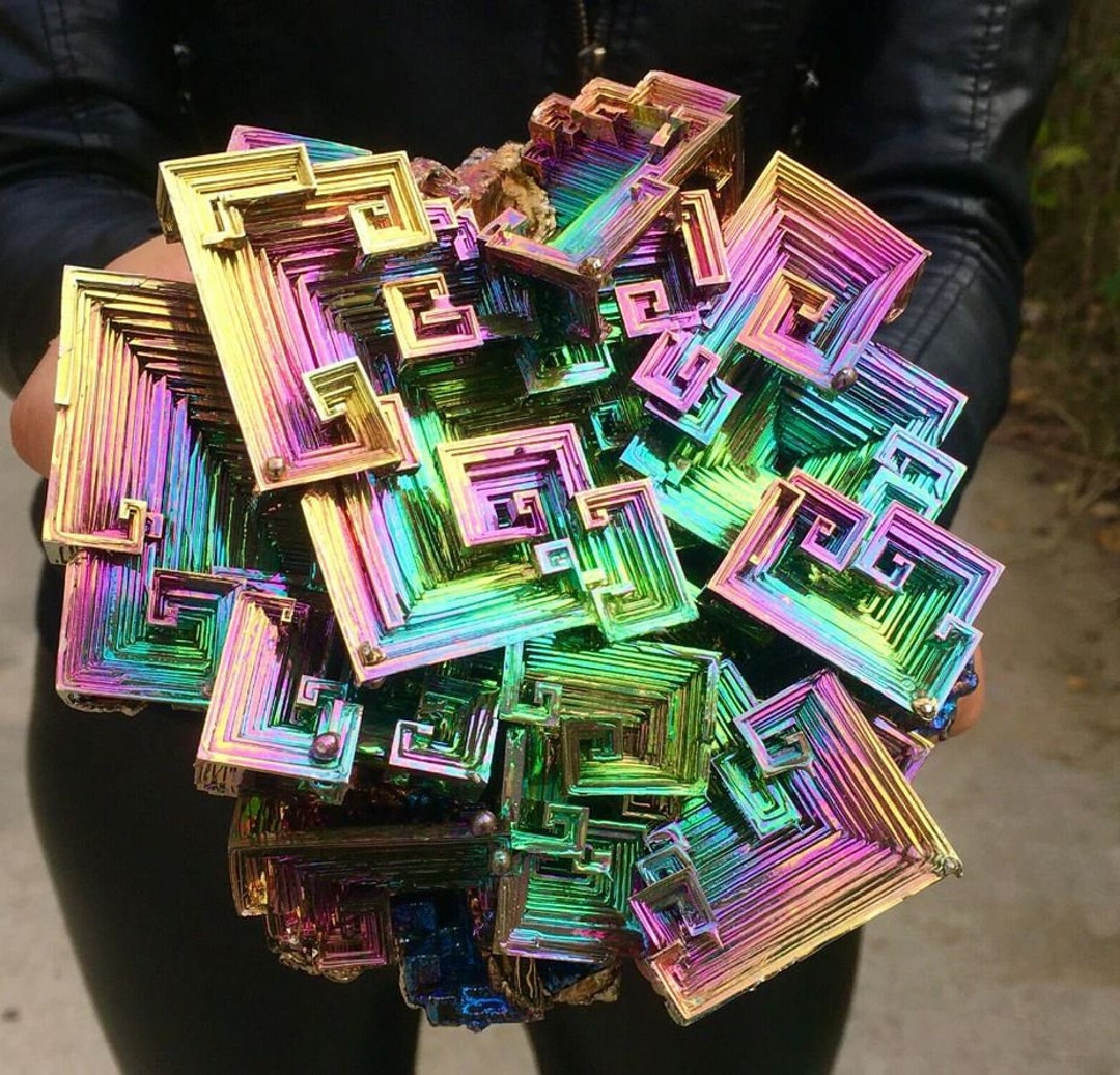Rainbow Bismuth, Metal Crystal Rainbow Bismuth, Bismuth Crystals - Etsy ...