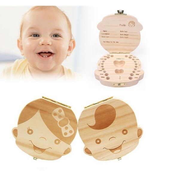 Teething Box Wood Tooth Box Organizer Teeth Teeth Storage - Etsy