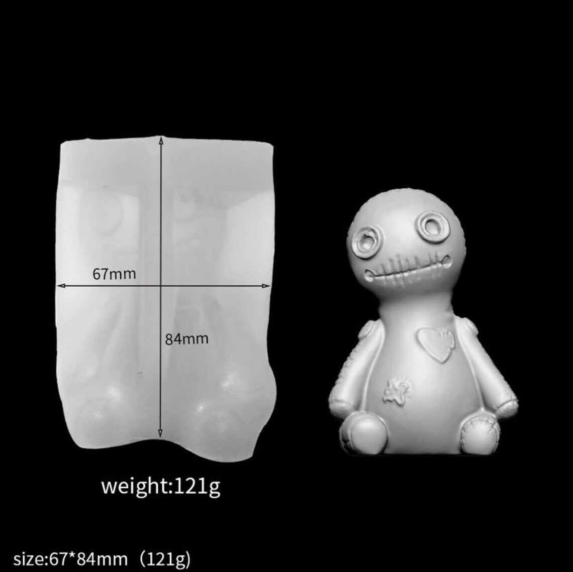 3D Horrible Doll Silicone Mold Scary Doll Mold Candle - Etsy