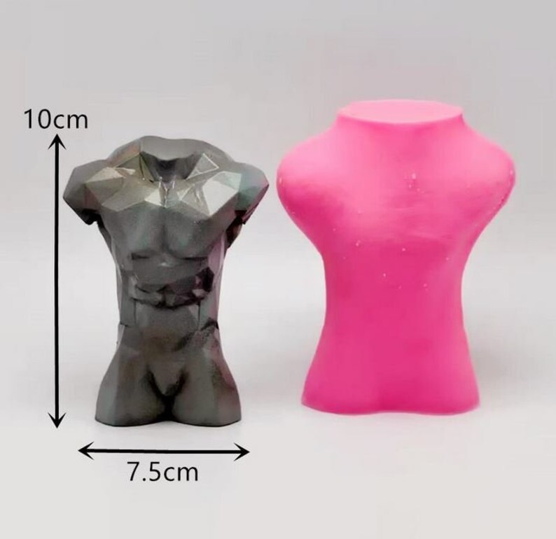 3D Geometry Woman Man Body Mold Body Silicone Mold Candle | Etsy