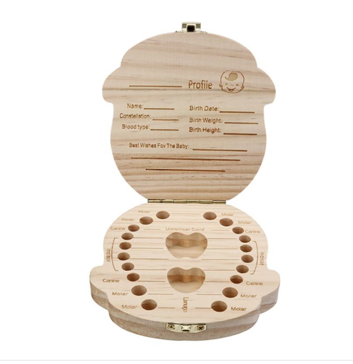 Teething Box Wood Tooth Box Organizer Teeth Teeth Storage - Etsy