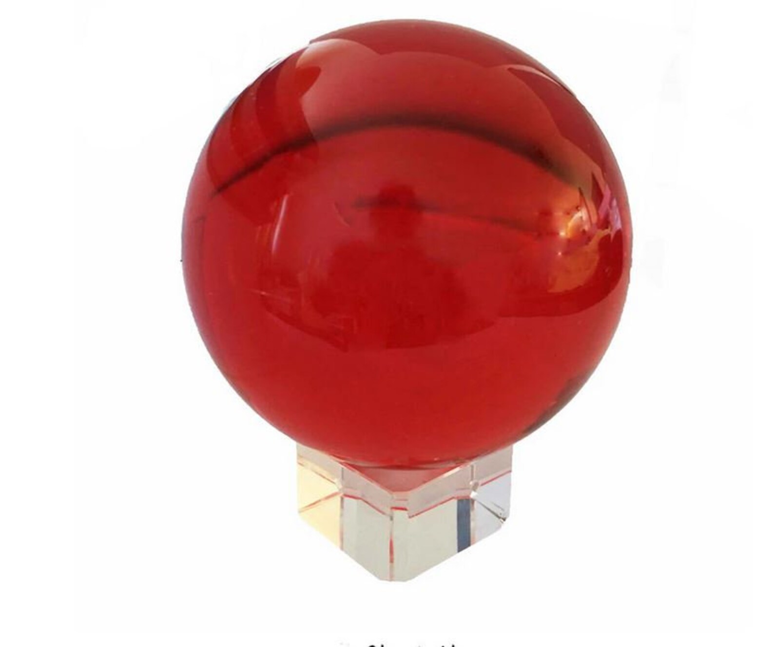 Red Crystal Ball Chandelier Crystal Sphere Healing Stone - Etsy
