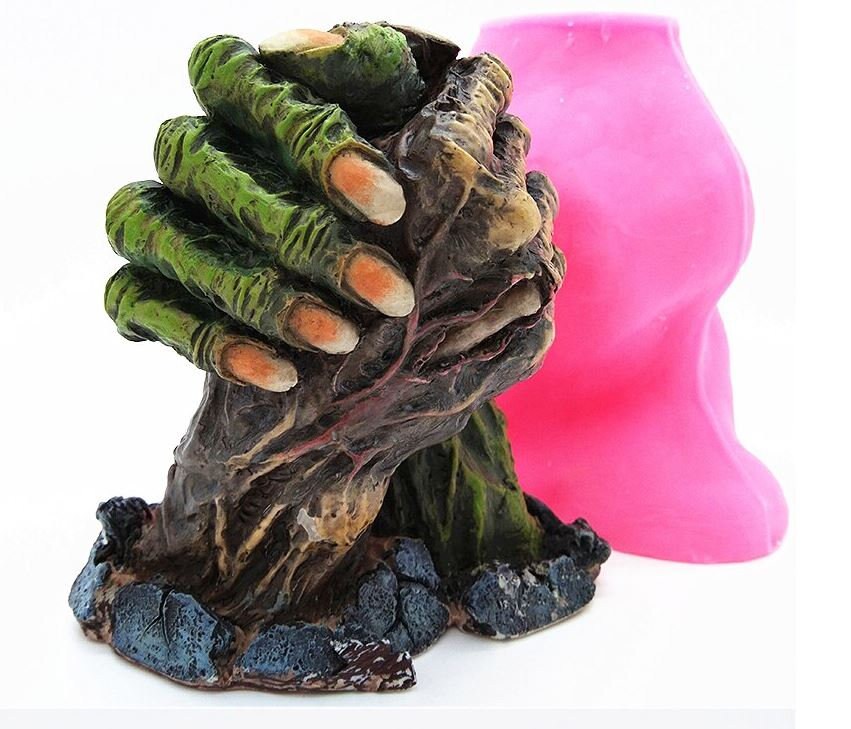 3D Zombie Hand Silicone Mold Candle Plaster Silicone Mold - Etsy