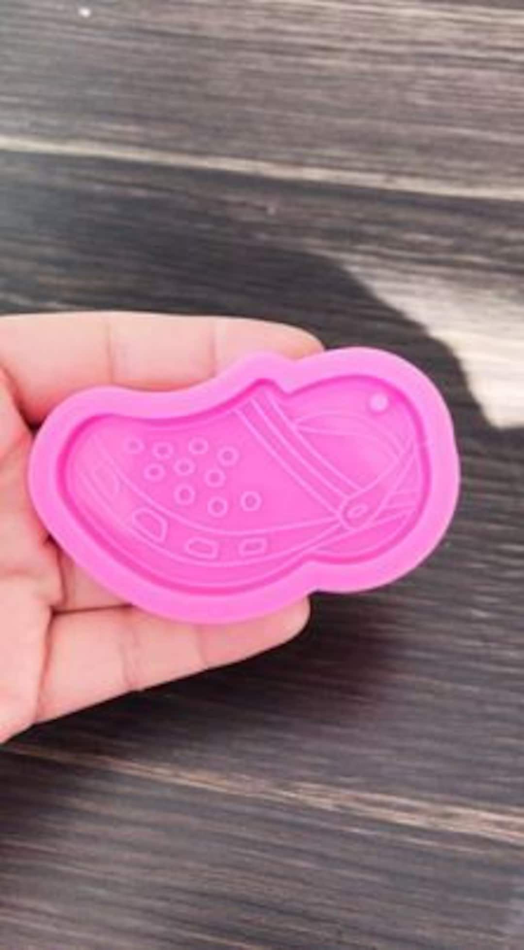 Glossy Crocs Keychain Mold, Silicone Mold, Epoxy Mold, Resin Mold ...