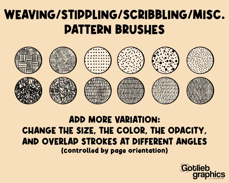 Procreate Crosshatch Brushes: Seamless Pattern & Hatching Brush Set - Etsy