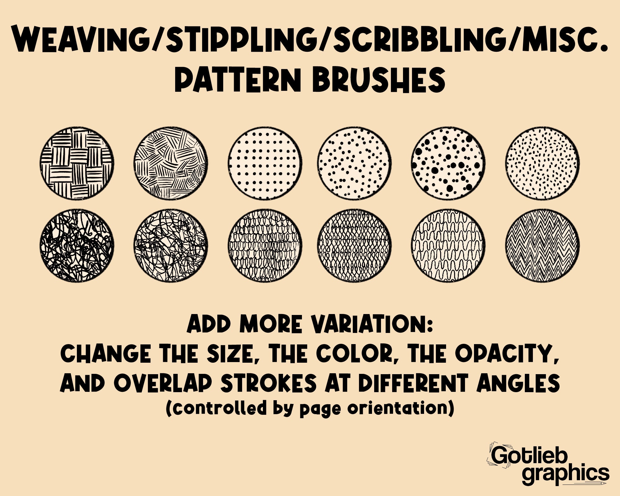 Procreate Crosshatch Brushes: Seamless Pattern & Hatching Brush Set - Etsy