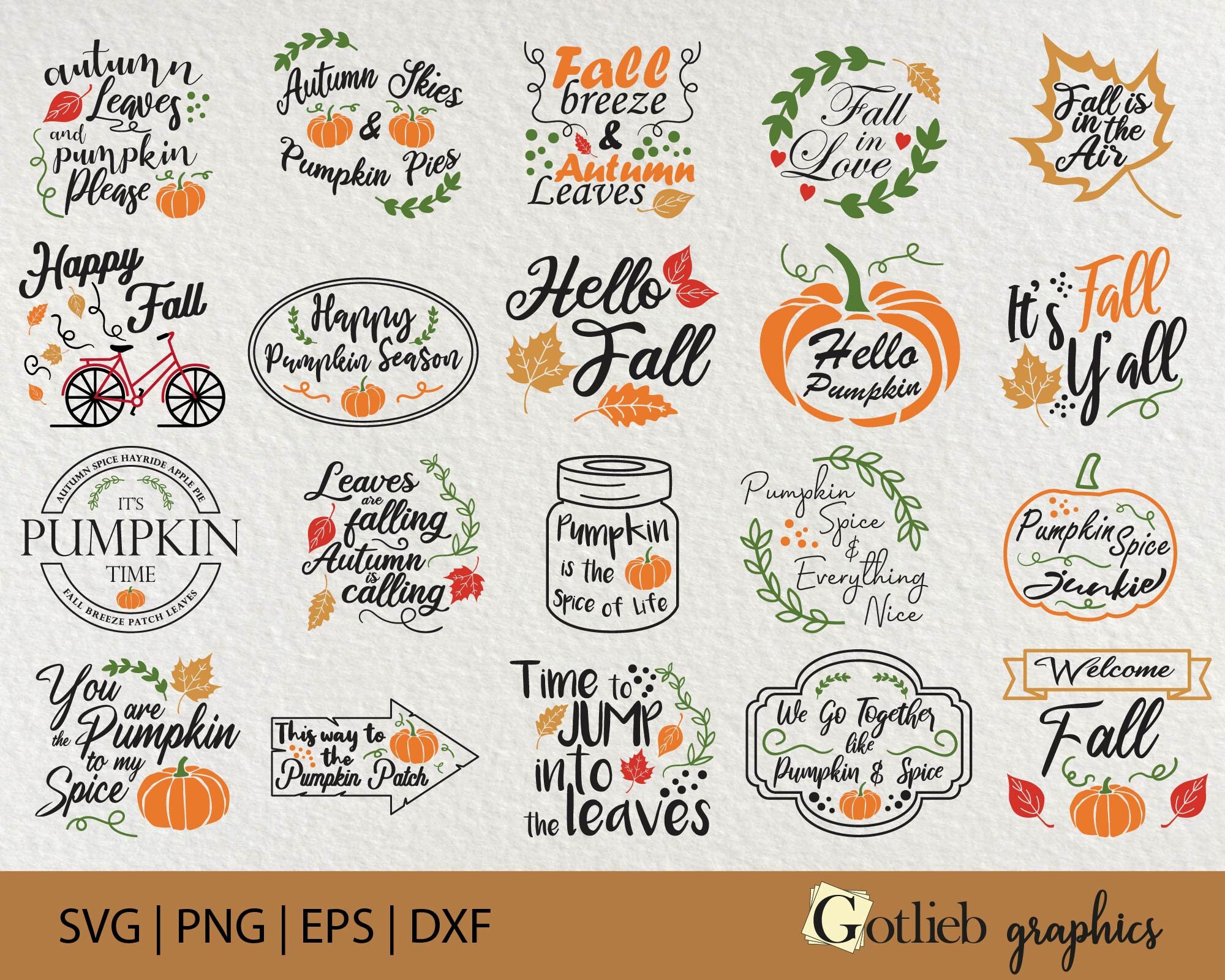Fall SVG Bundle, Autumn Bundle SVG, Quote Autumn Svg, Fall Sayings Svg ...