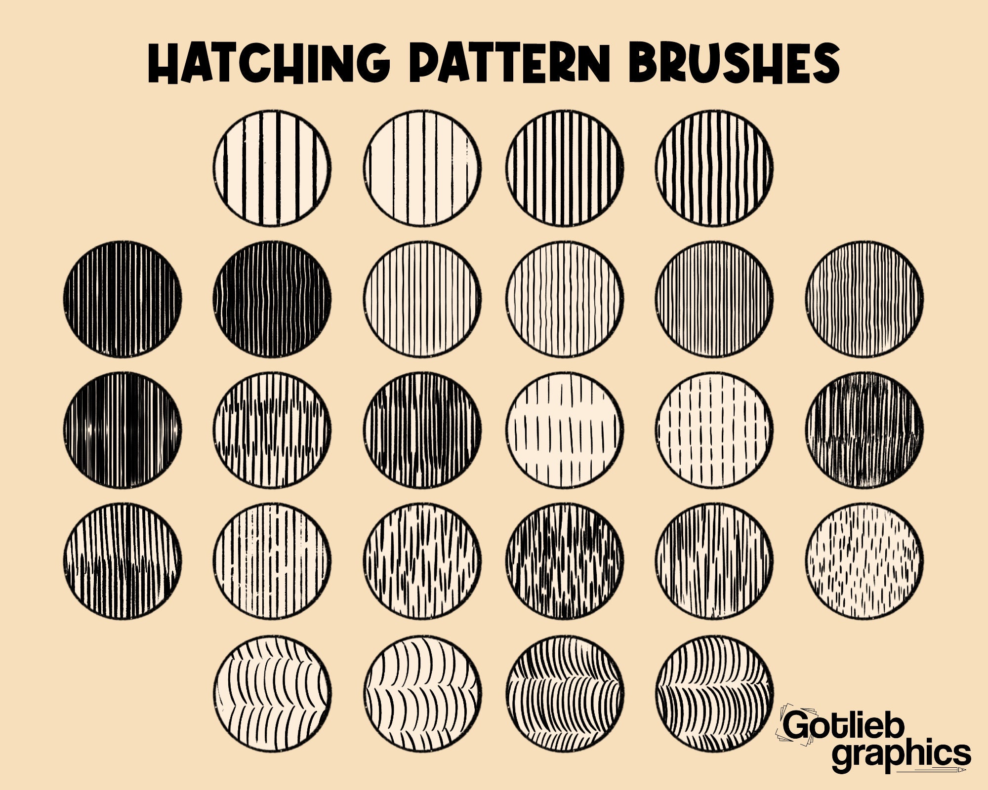 Procreate Crosshatch Brushes: Seamless Pattern & Hatching Brush Set - Etsy