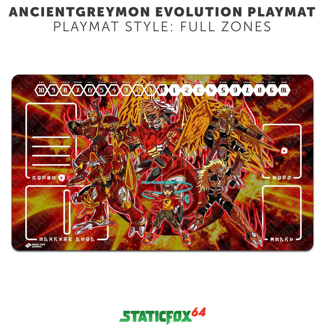 Ancientgreymon Evolution Digimon Card Game Playmat - Etsy UK