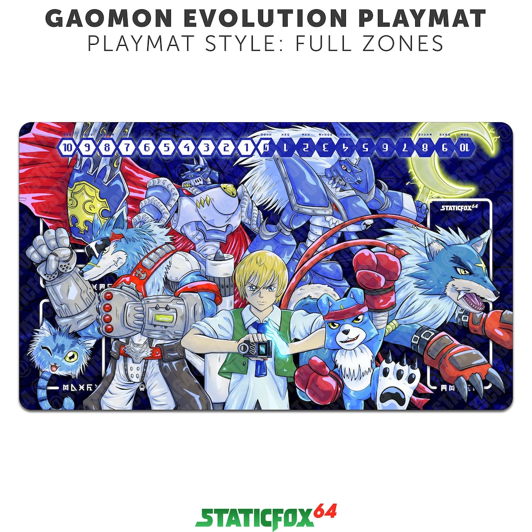 Digimon TCG Playmat Miragegaogamon Evolution With Tamer Thomas H ...