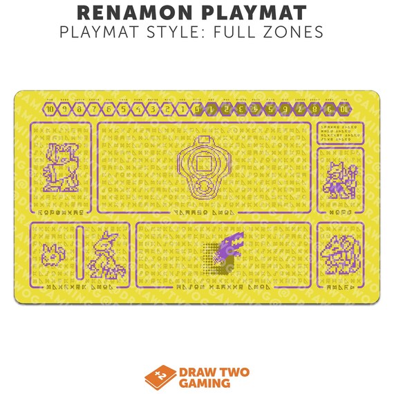 Renamon Digimon Card Game Pixel Art Tamers TCG Playmat - Etsy Singapore
