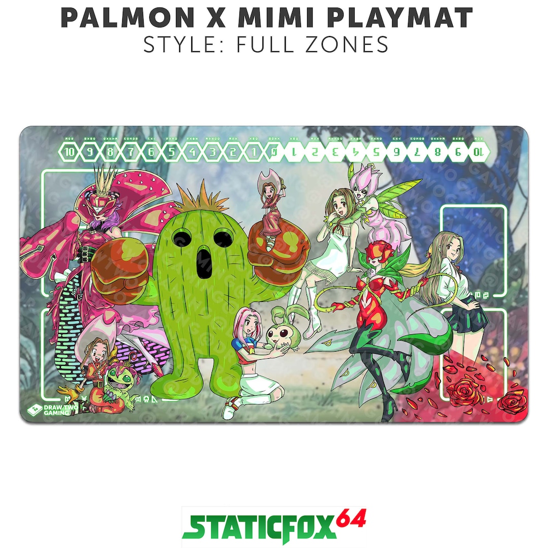 Palmon Line Mimi Tachikawa Digimon Card Game Playmat - Etsy