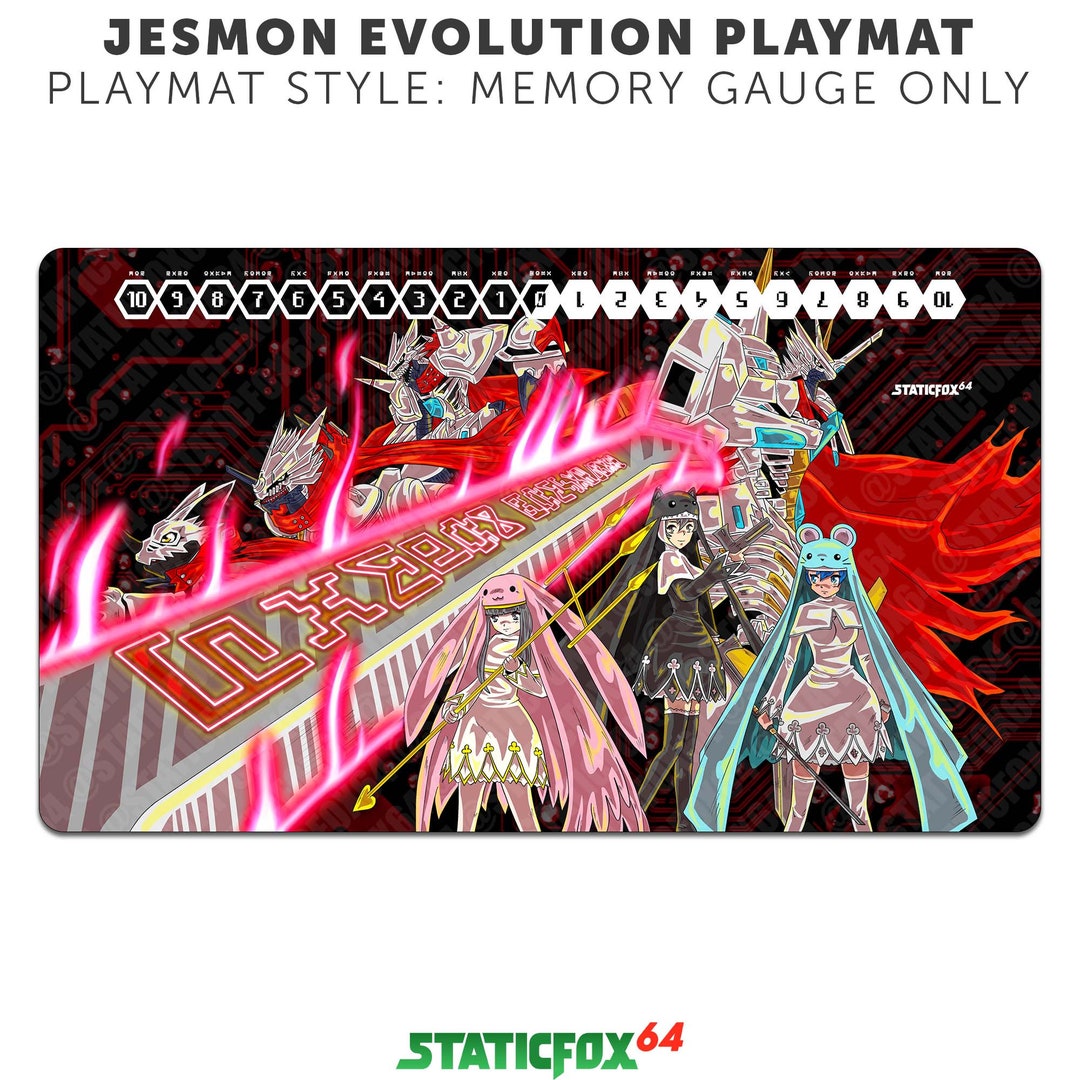 Jesmon Evolution and Sistermon Digimon Card Game Illustrated Playmat - Etsy