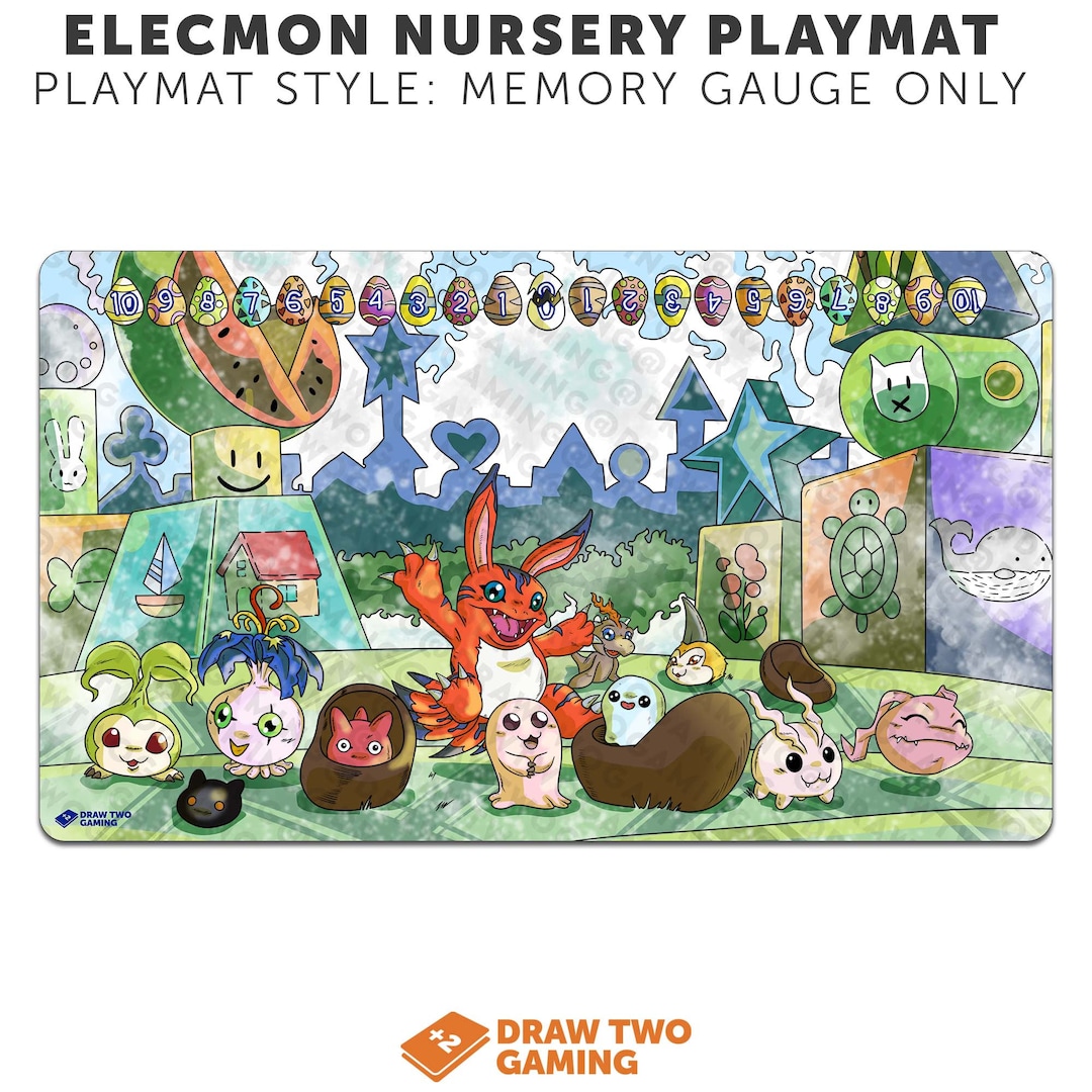 Elecmon Nursery Primary Village Digimon Card Game TCG Playmat - Etsy