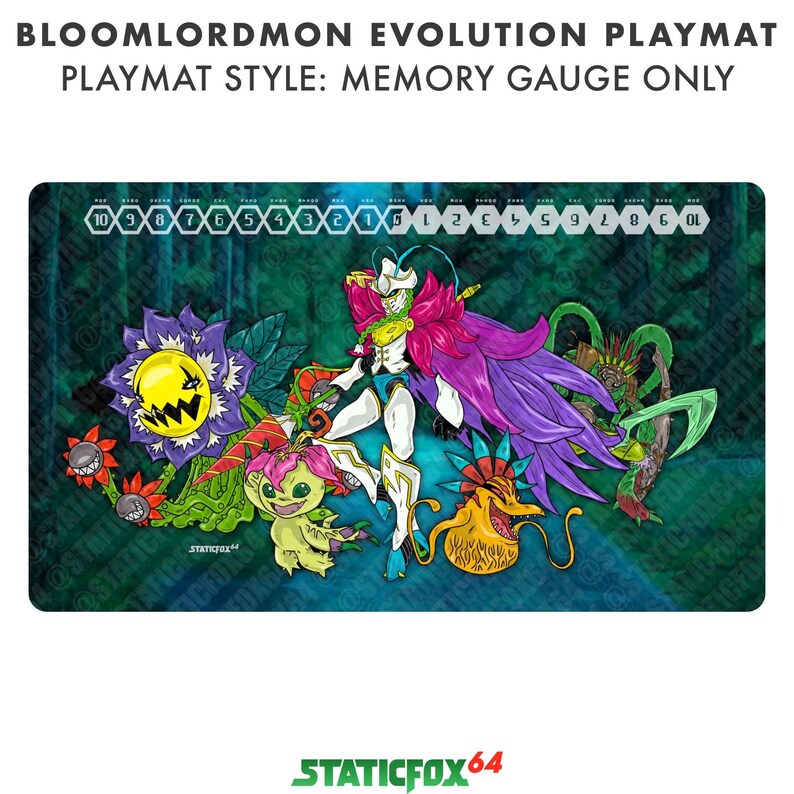 Bloomlordmon Evolution Digimon Card Game Illustrated Playmat - Etsy
