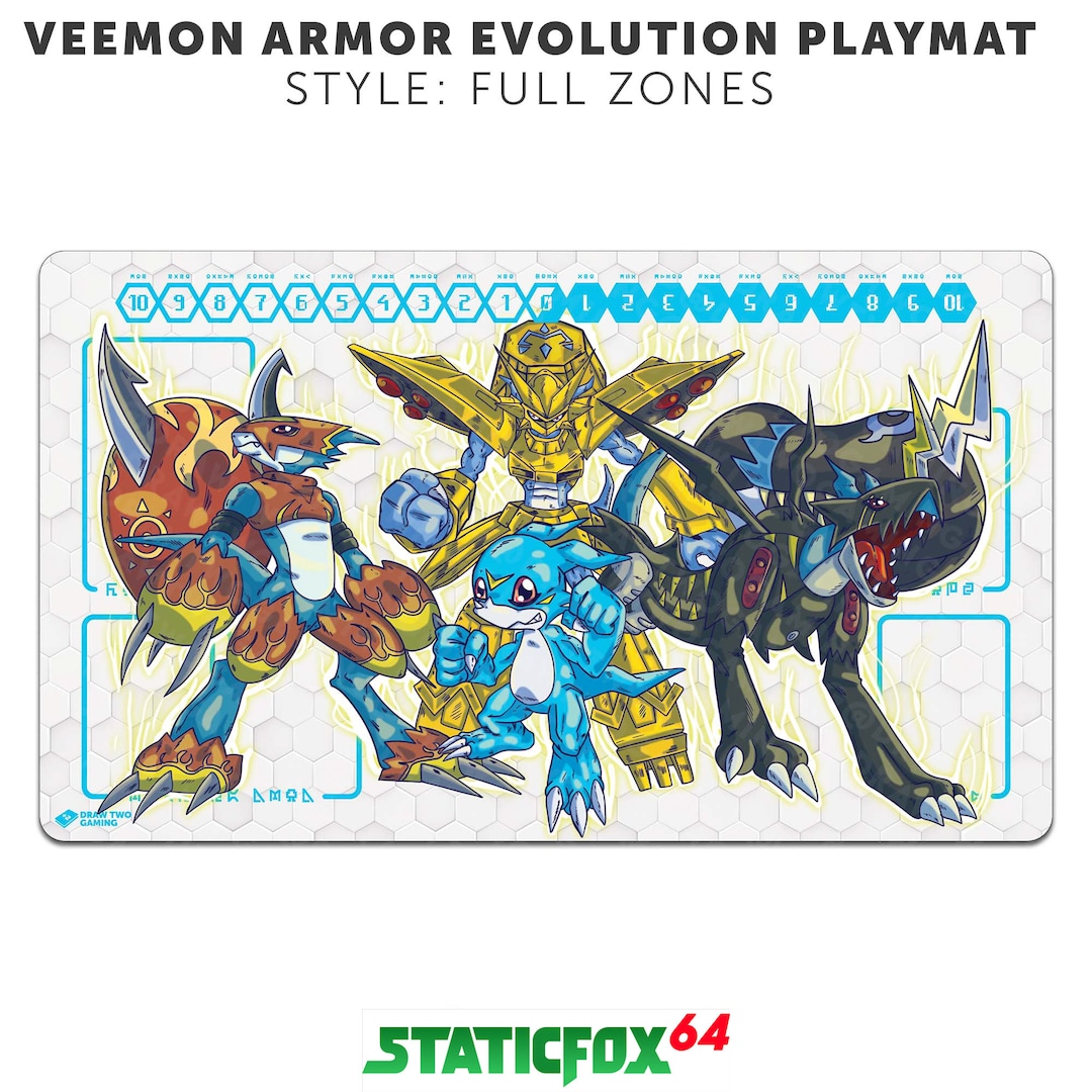 Veemon Armor Evolution Digimon TCG Playmat - Etsy