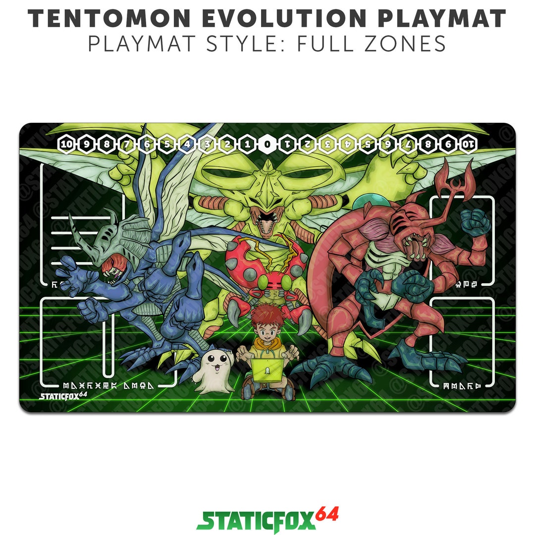 Tentomon, Kabuterimon Evolution Digimon Card Game Playmat - Etsy