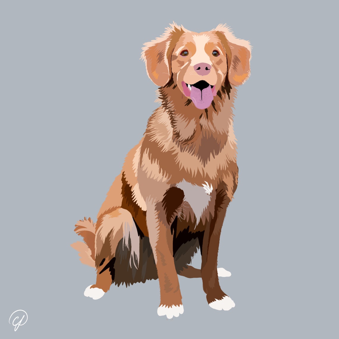 Personalized Digital Dog Portrait | A3 - A2 Print Ready (download and ...