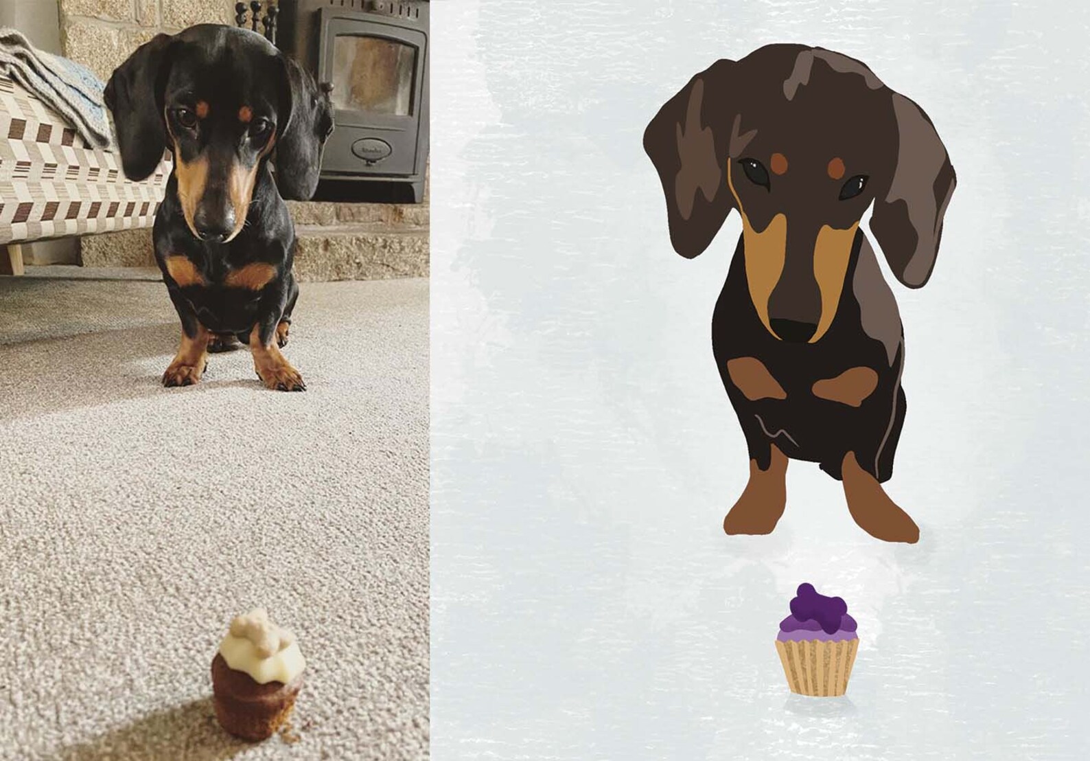 Personalized Digital Dog Portrait | A3 - A2 Print Ready (download and ...