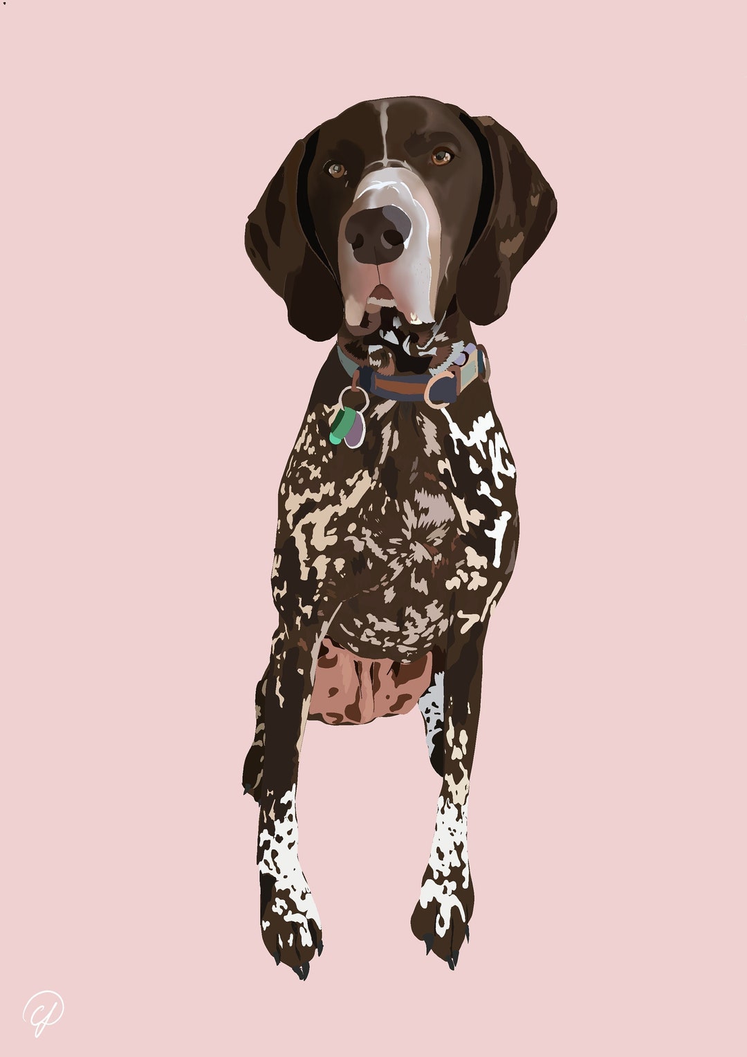Personalized Digital Dog Portrait | A3 - A2 Print Ready (download and ...