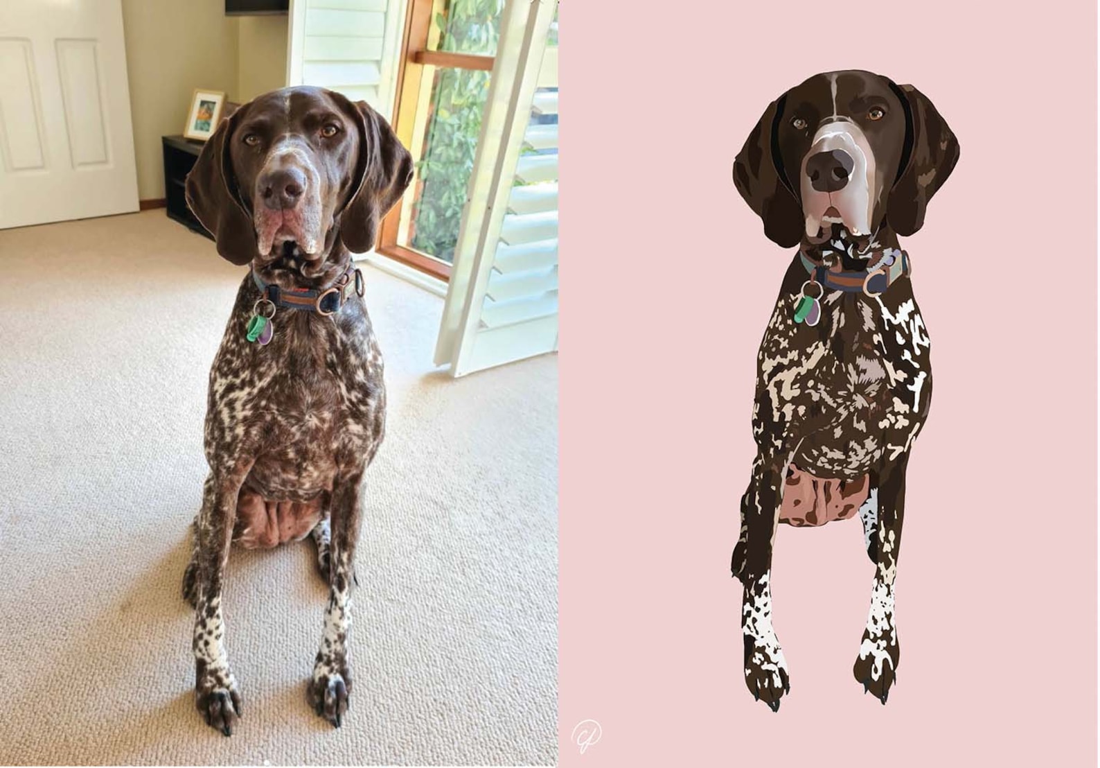 Personalized Digital Dog Portrait | A3 - A2 Print Ready (download and ...