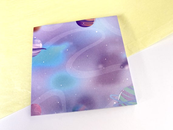 Galaxy sticky notes / planets note pads 3x3 | Etsy