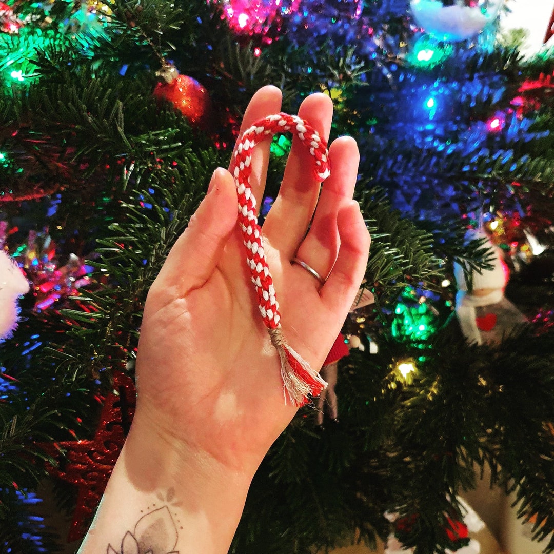 Christmas Macrame Candy Cane Tree or Home Decoration - Etsy UK