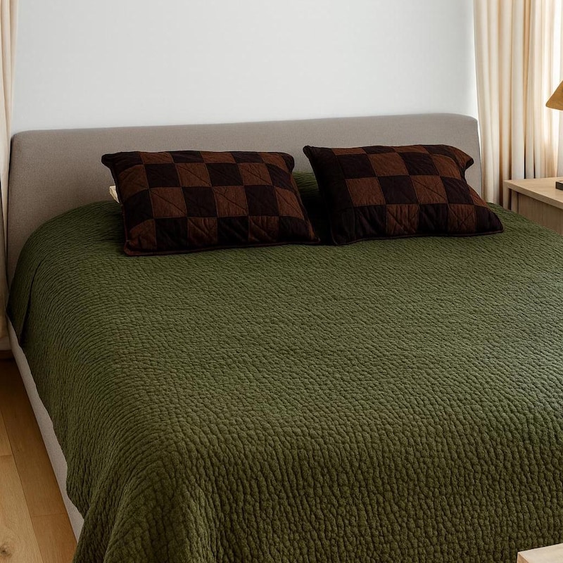 Green Bedspread Cotton - Etsy