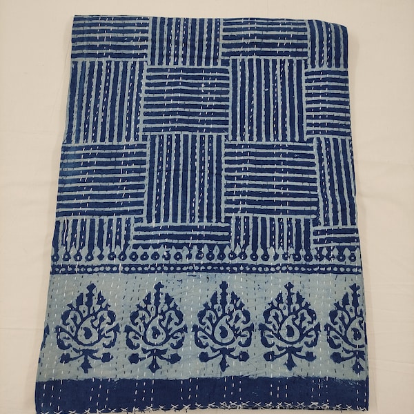 Block Print Indian Bedspread - Etsy