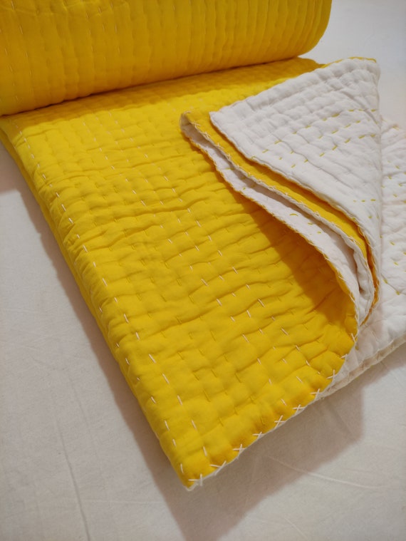 Solid yellow quilt store