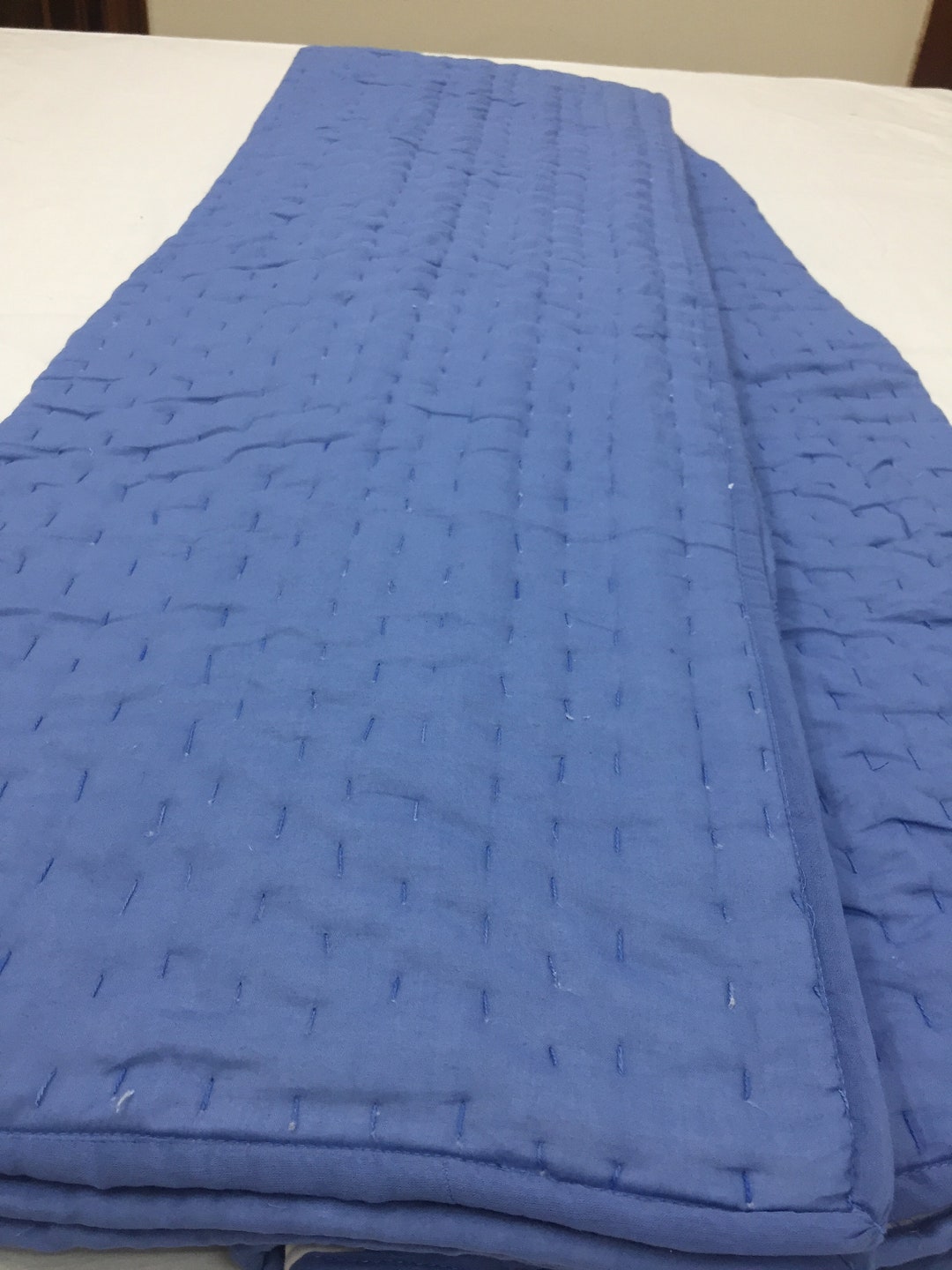 Both Side Quilt, Powder Blue Quilt, Kantha Quilt, Cotton Quilt ...