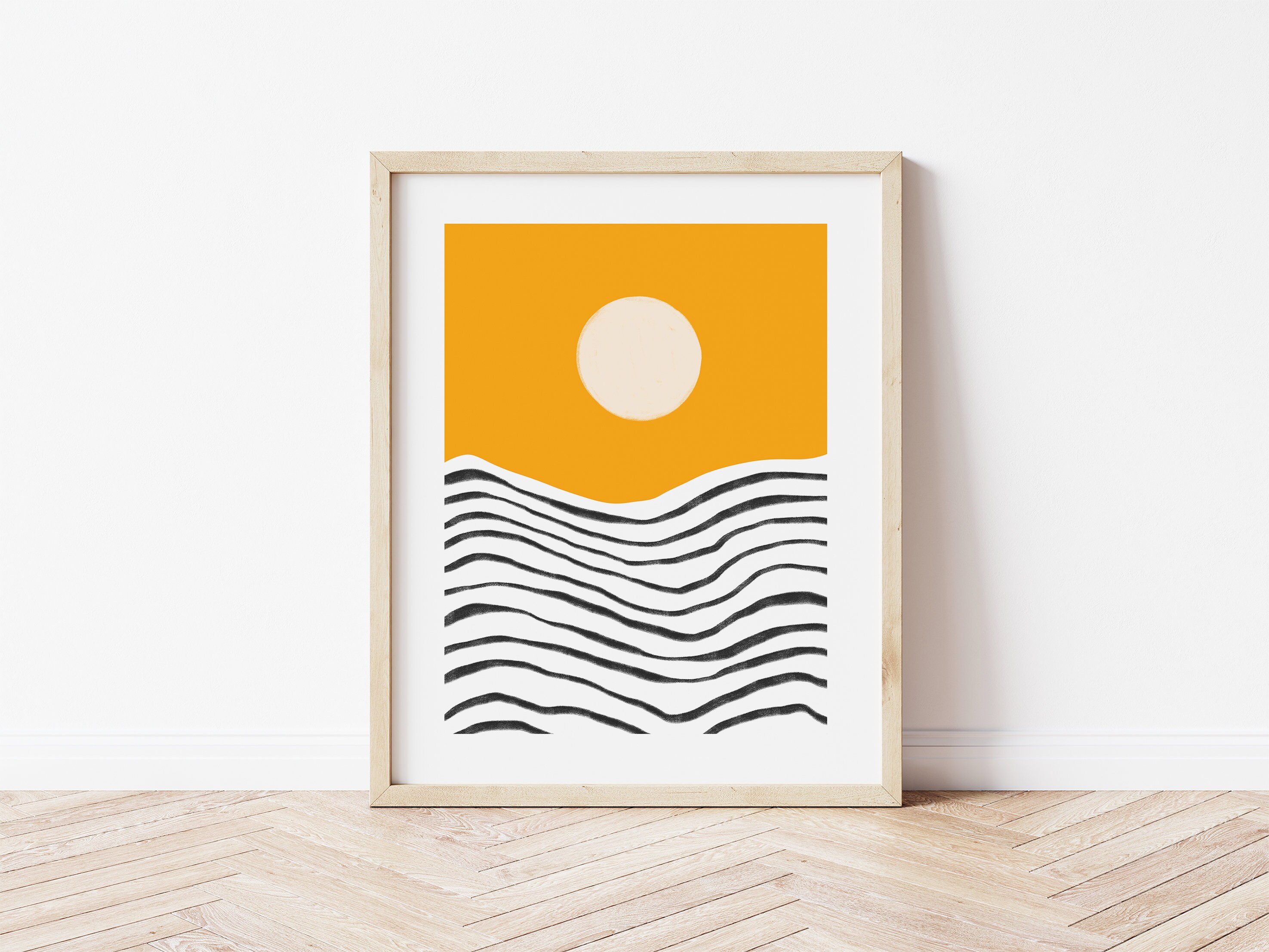 Arte abstracto del sol arte del sol minimalista imprimible | Etsy