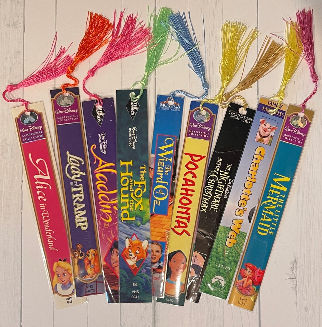 Double Sided Vhs Bookmarks, You Pick, Upcycled VCR Cover Bookmarks ...