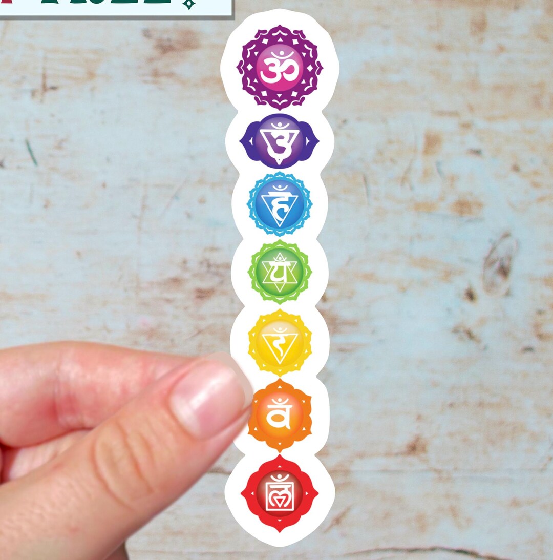 Chakra Sticker Chakra Spiritual Decal Sticker Meditation Sticker Water ...