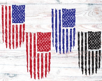 Ragged American Flag Svg - Etsy