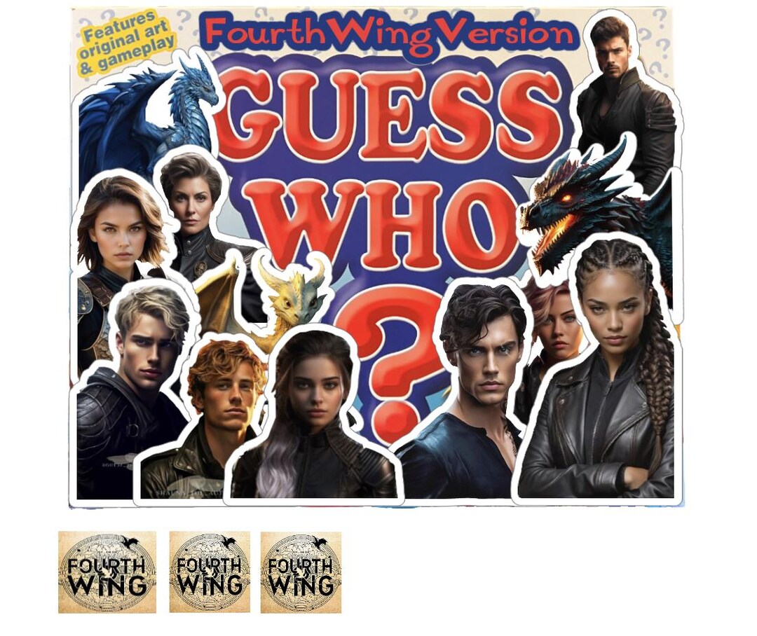 Fourth Wing Guess Who Game, Fourth Wing Gifts, Book Lover Gifts, Iron ...