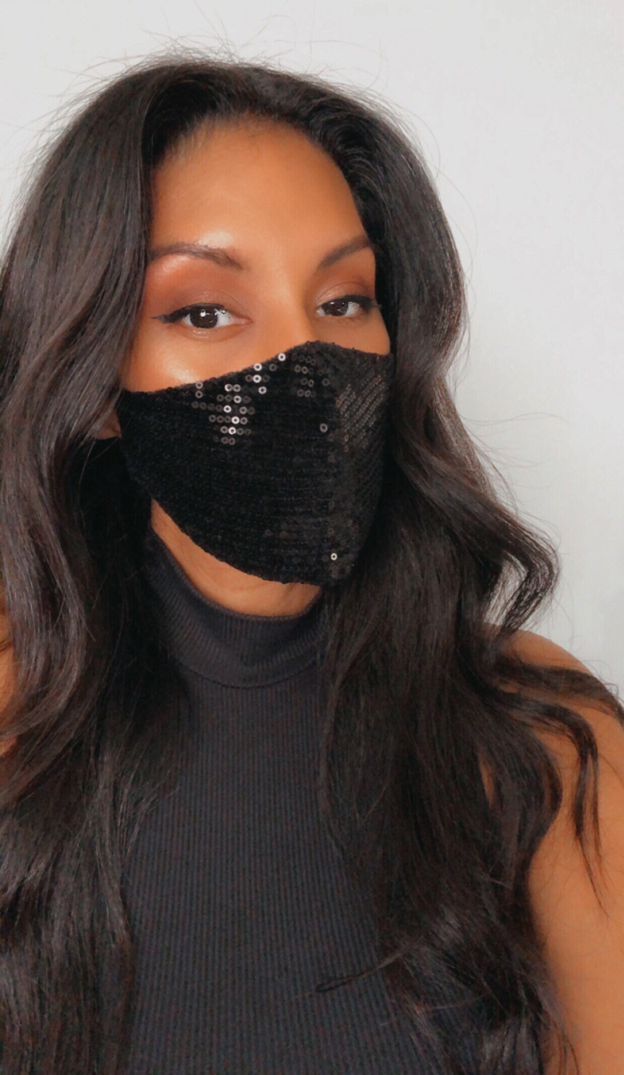 Máscara facial reutilizable de lentejuelas de moda - Etsy España