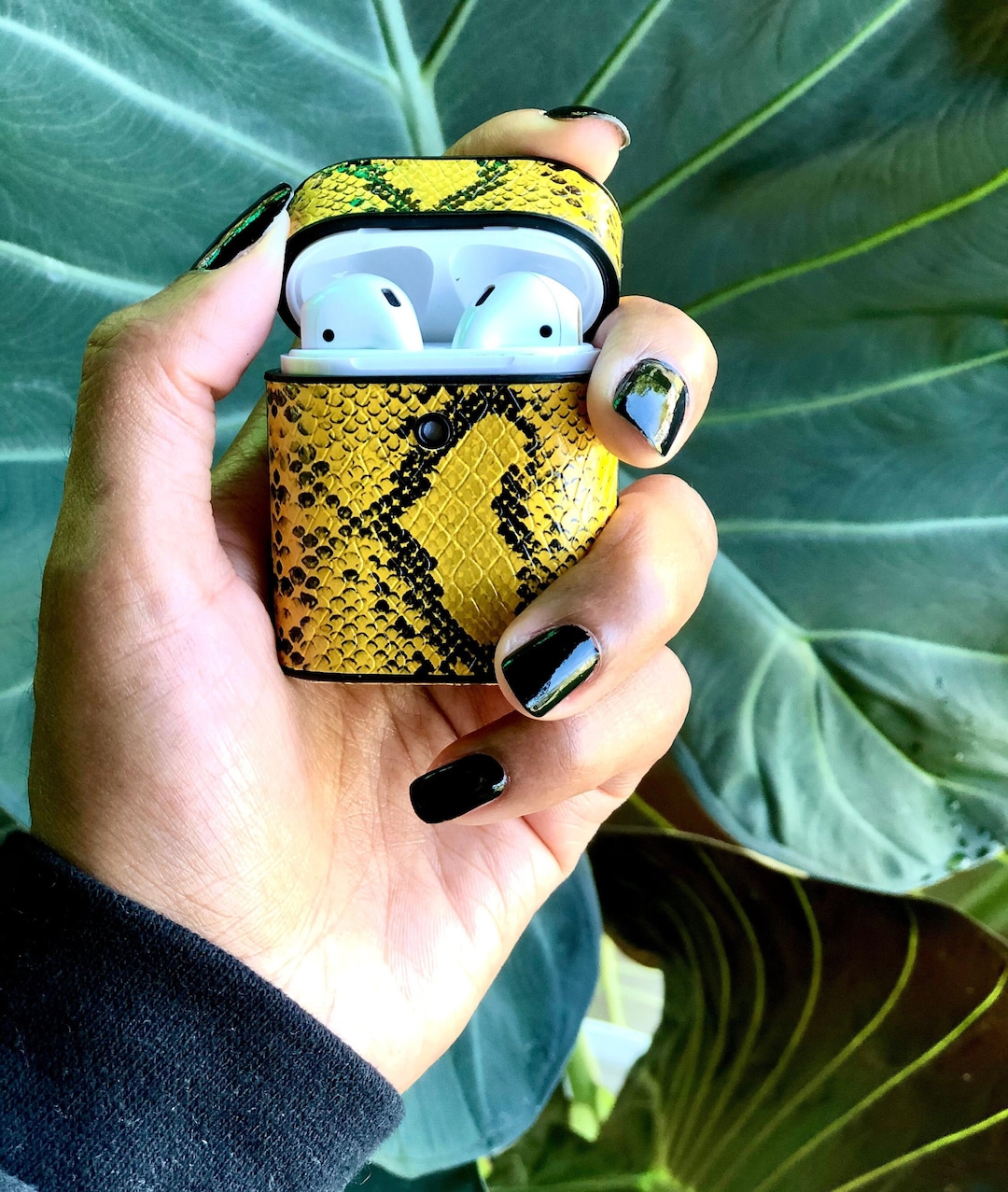 Python Snake Print Airpods Case: PU Leather Protective Cover - Etsy