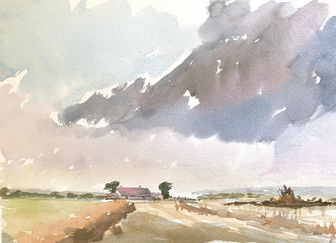 Landscape Watercolour by Alex Nicholson-ward (original) - Etsy