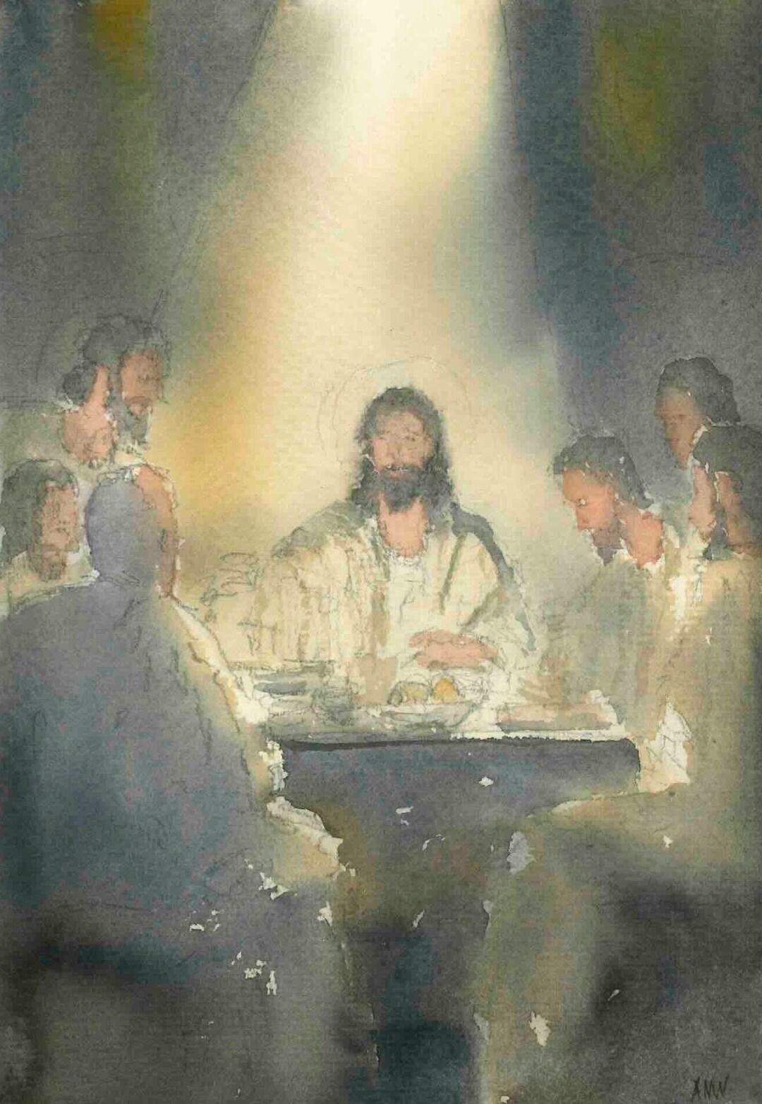 Digital Download of the Last Supper Watercolour by Alex Nicholson-ward ...