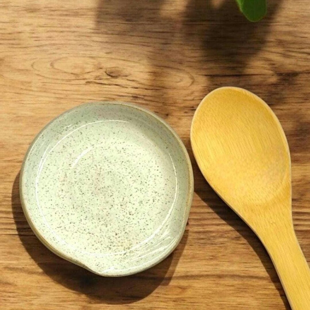 Ceramic Handmade Spoon Rest, Pottery Kitchenware, White Spoon Rest - Etsy