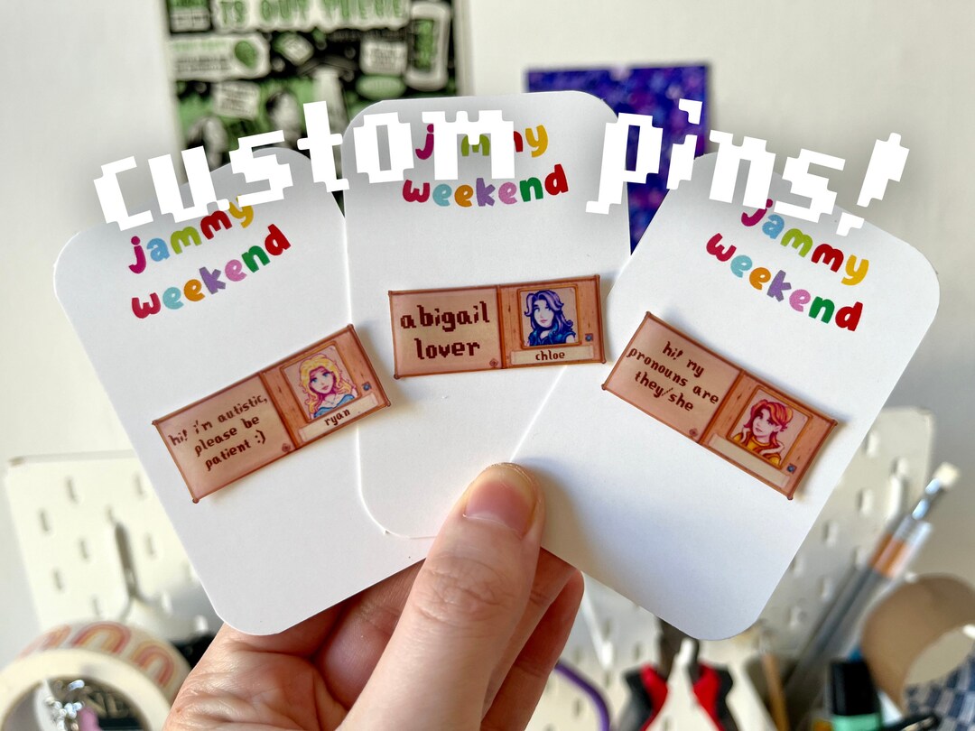 Custom Video Game Character Pin Cute Gaming Quirky Colourful Y2K Pastel ...