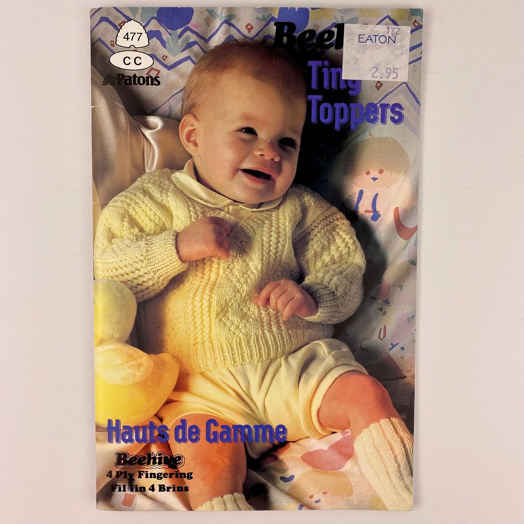 Baby Knitting Pattern Booklet Tiny Toppers 1986 Vintage - Etsy