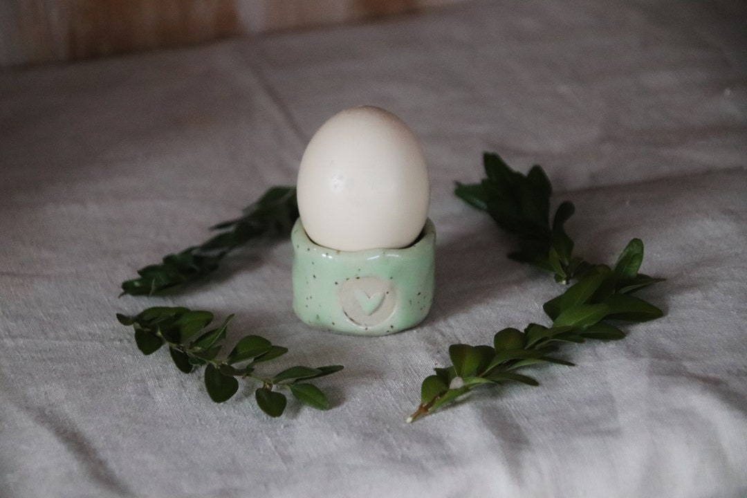 Stoneware Ceramic Egg Cup PUR With Heart SPRING - Etsy