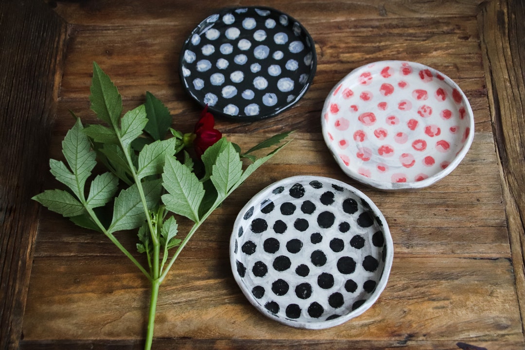 Ceramic Plate DOTS - Etsy