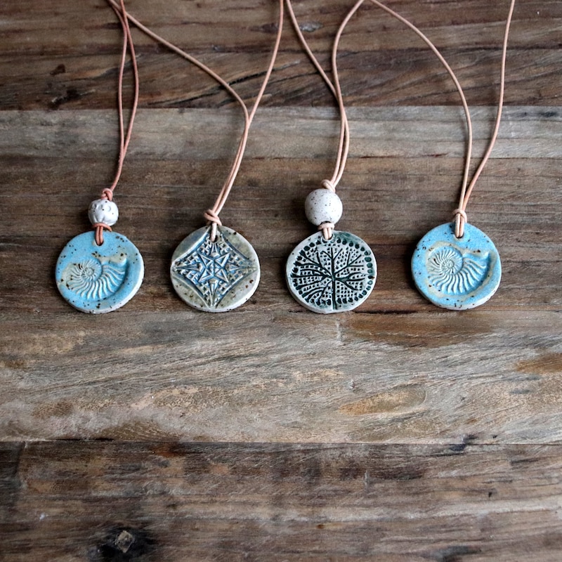 Ceramic Pendant Necklace - Etsy