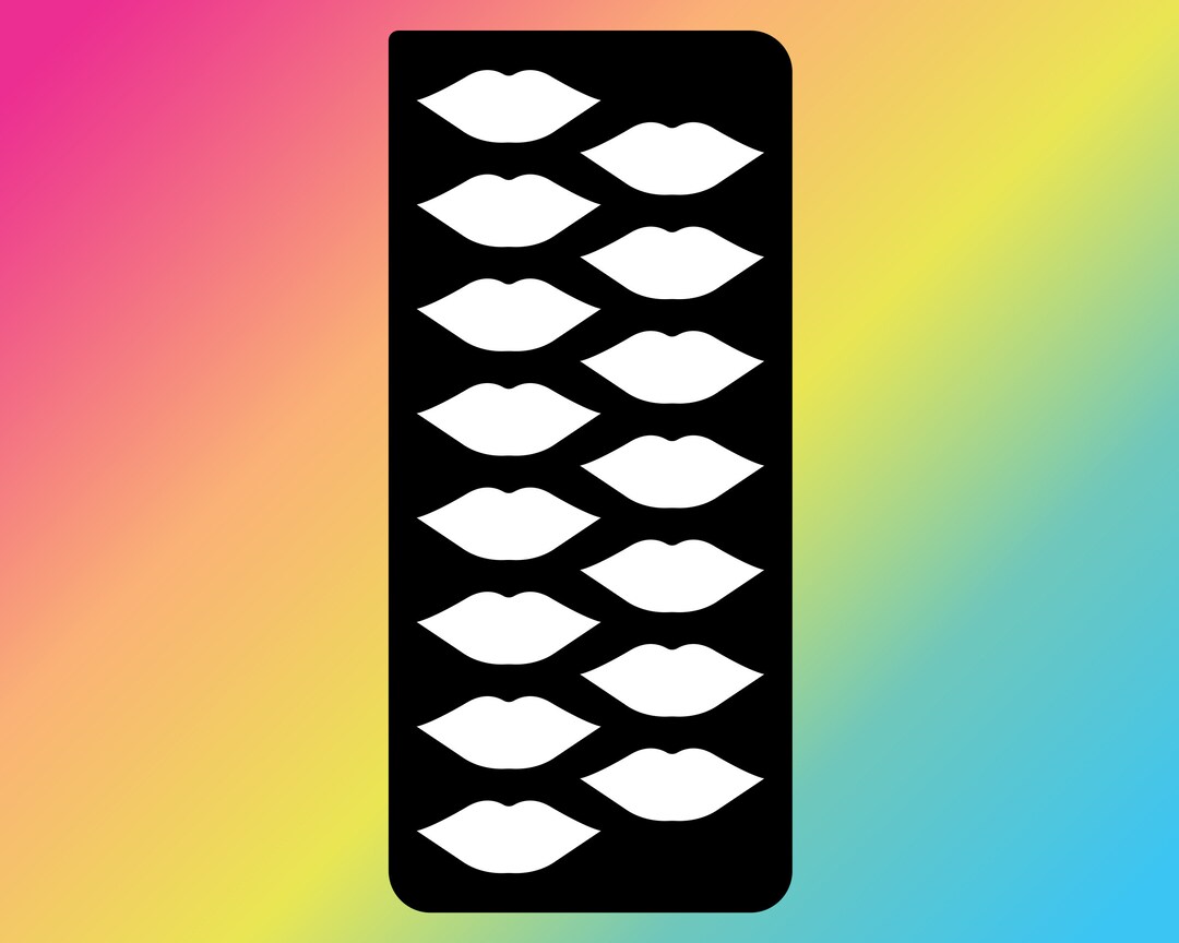15 Pan Lips Makeup Swatch Stencil Sticker - Etsy Canada